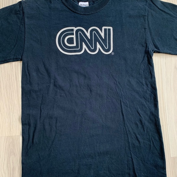Gildan | Shirts | Cnn Cable News Network Tshirt Nice Black Fade | Poshmark